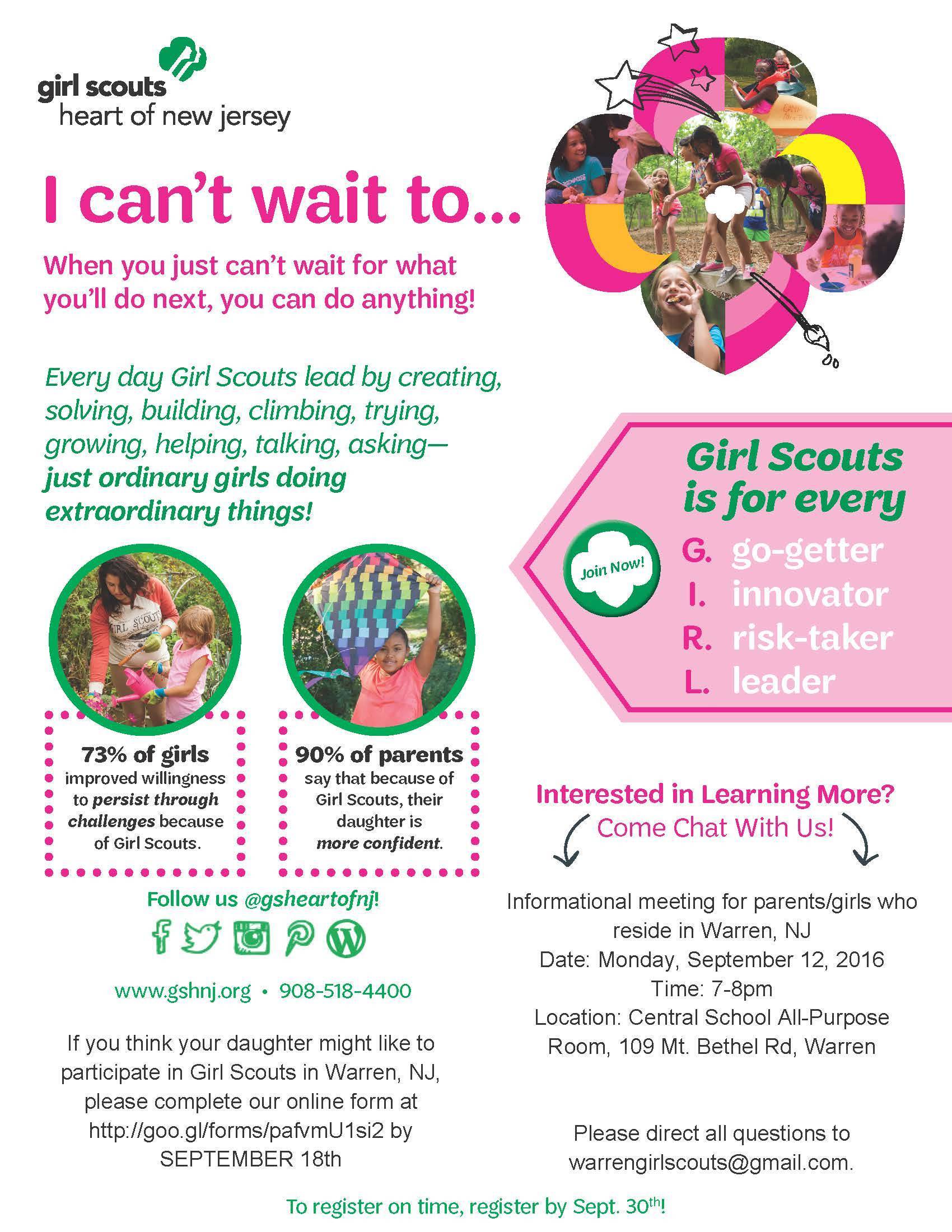Warren Girl Scout Registration Night - News - TAPinto