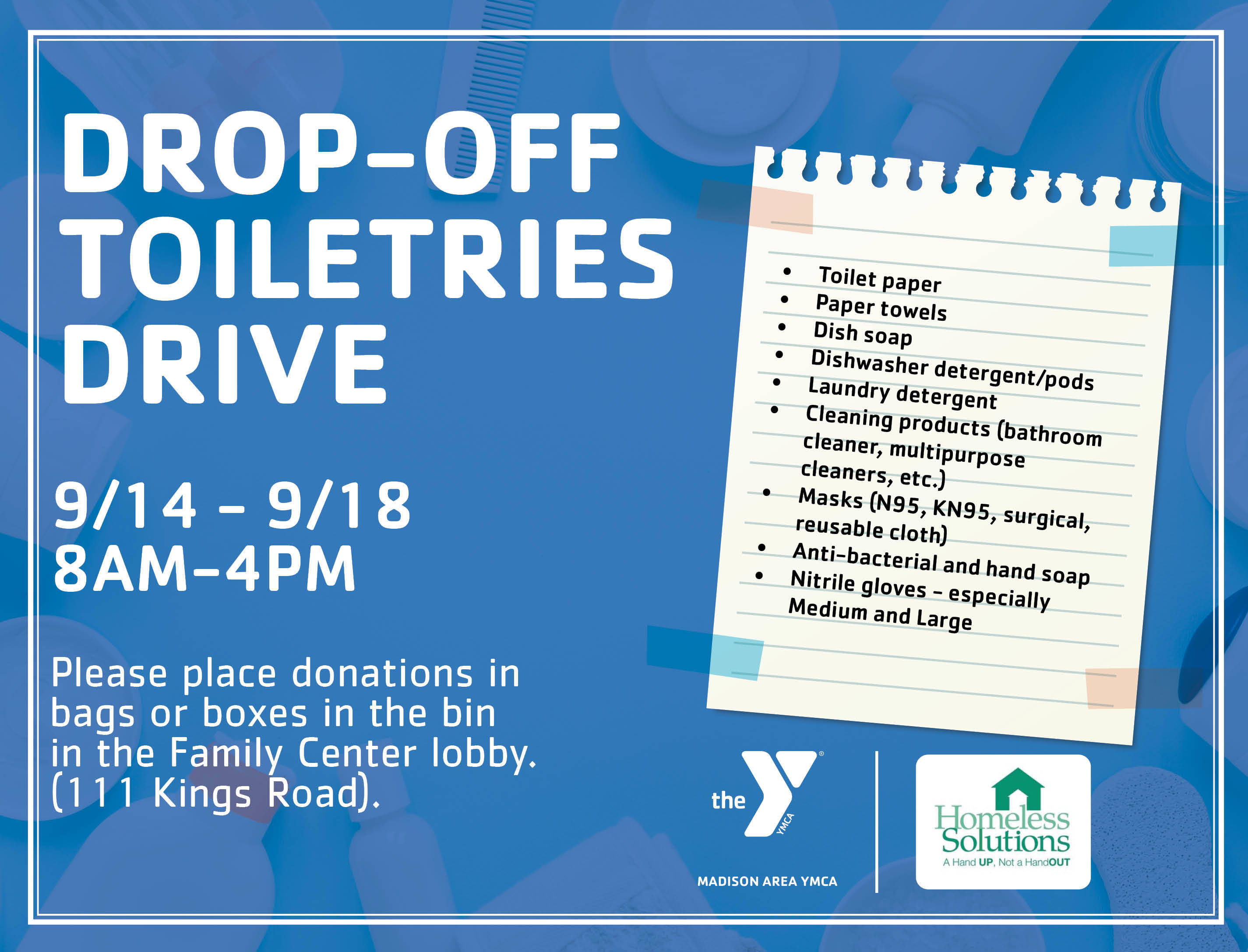 Drop-off Toiletries Drive | TAPinto