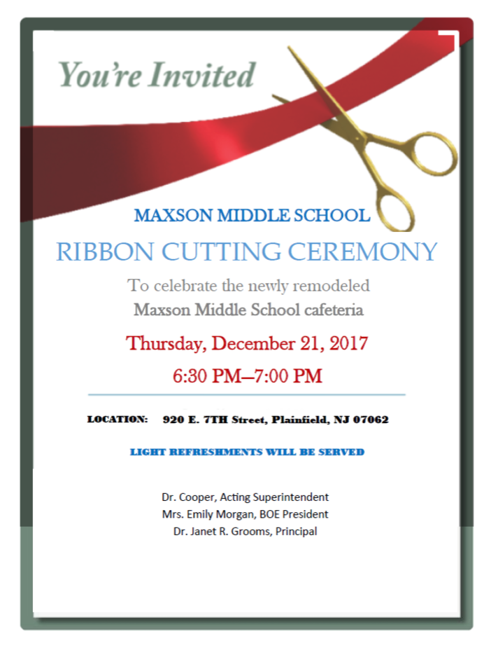 Invitation Ribbon Cutting Agenda
