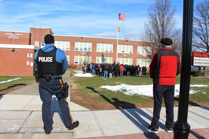 Hasbrouck Heights High School Students Observe National Walk Out Day ...
