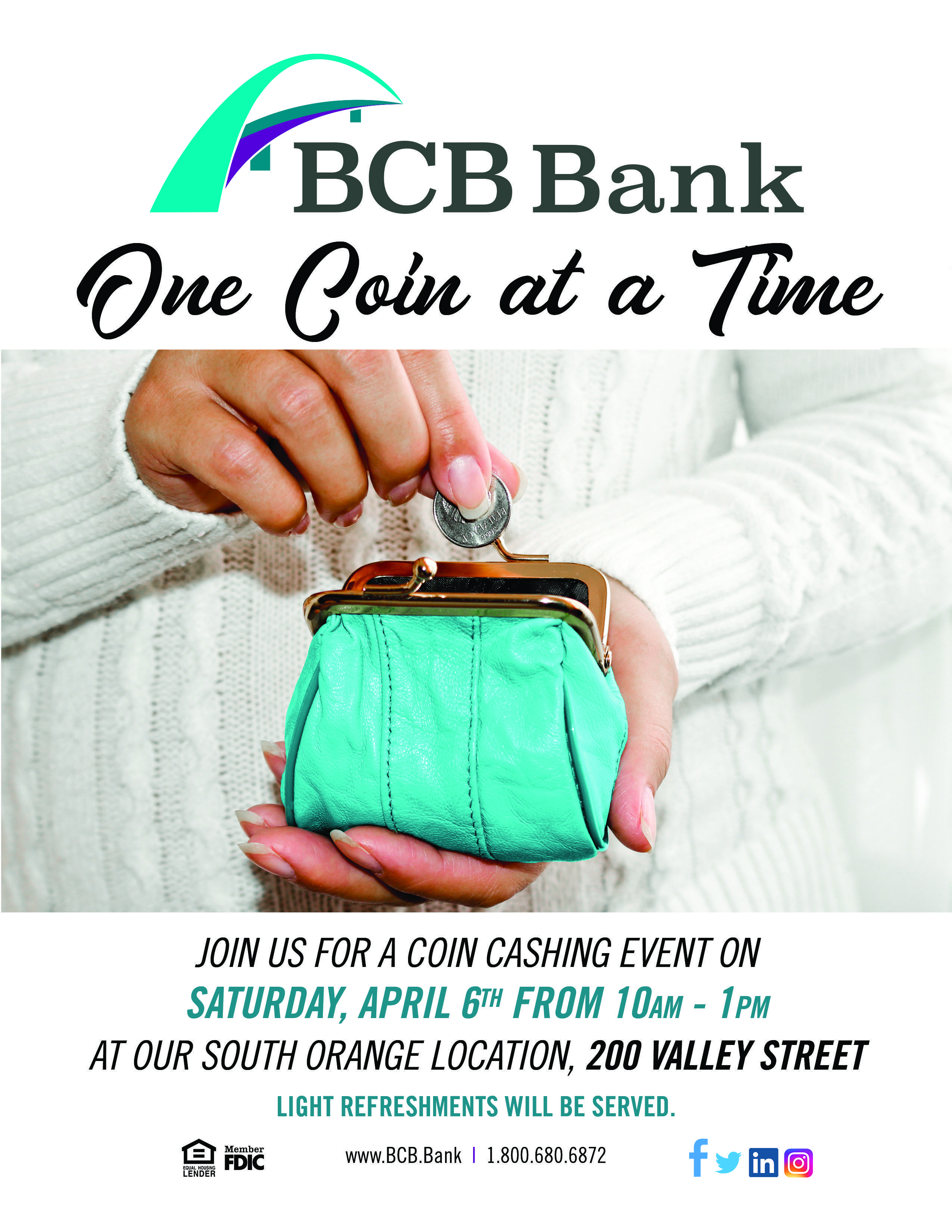 Coin Cashing at BCB Community Bank | TAPinto