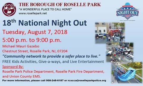 Borough of Roselle Park to Hold 18th National Night Out Event | Roselle ...