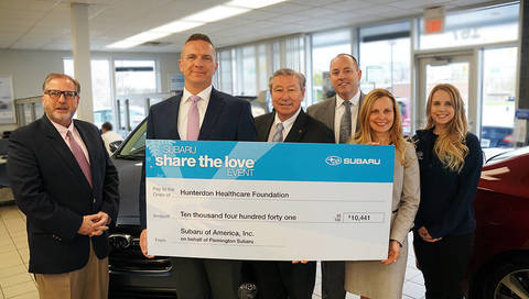 Flemington Subaru "Shares the Love" with Hunterdon Healthcare ...