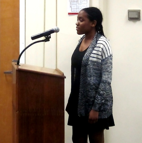 Cheyenne Jones Performs Poetry Out Loud at BOE Meeting on Jan. 30 ...
