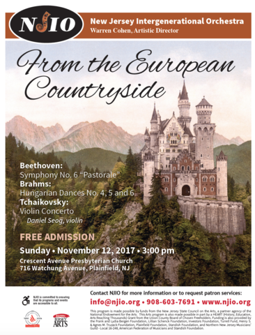 NJIO Opens Season with “From the European Countryside” Concert Sunday ...