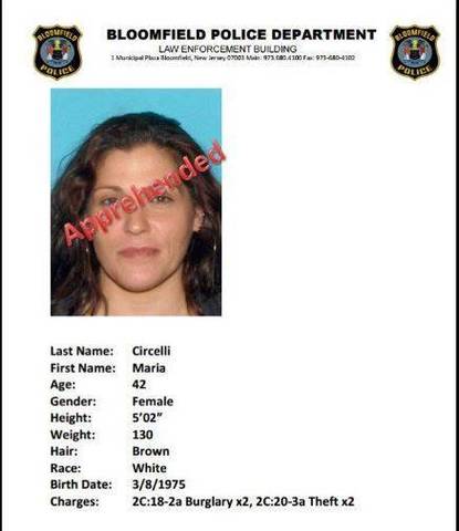 Elizabeth Woman Arrested in Connection with Bloomfield Burglaries | TAPinto