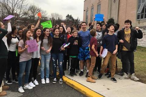 South Orange Middle School Students Walkout of School in Protest of ...
