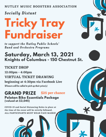 Nutley Music Boosters "Socially Distant" Tricky Tray Fundraiser ...