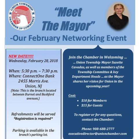 CHANGE OF DATE: Union Chamber Hosts Meet the Mayor Event, Feb. 28 ...