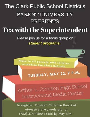 The Clark Public School District Holds Tea with the Superintendent ...