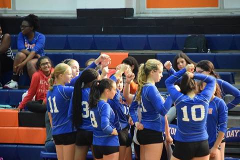 Dayton Girls Volleyball Wins a Close Match 2-1 against Newark East Side ...
