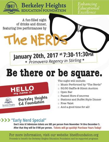 Berkeley Heights Education Foundation Fundraiser Will Feature The Nerds ...