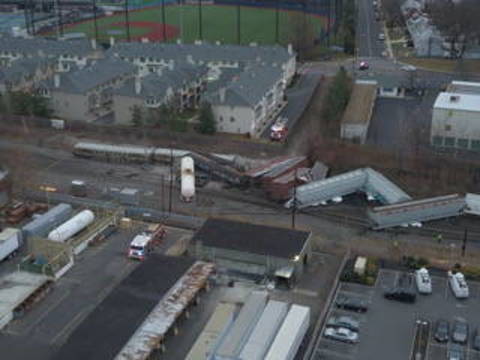 ConRail Working on Track Clean Up Following Friday's Derailment in ...