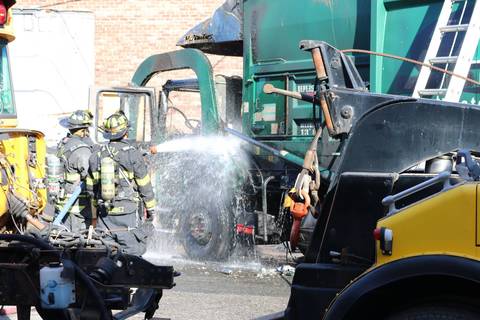 Garbage Truck Catches Fire in Industrial Area of Roselle | Roselle, NJ ...