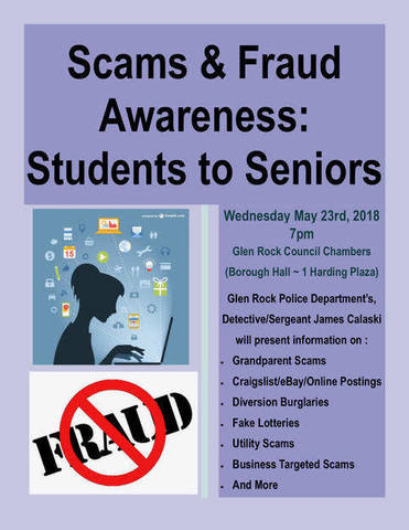 Glen Rock Police Host Scam Seminar Tonight, 7pm | Fair Lawn/Glen Rock ...