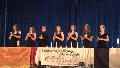 American Sign Language Honor Society Induction at Arthur L. Johnson ...